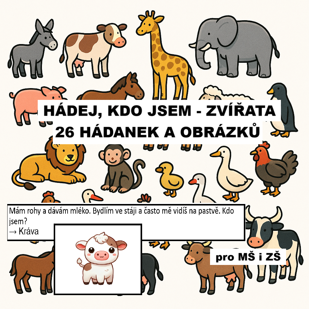 Hádej, kdo jsem - zvířata - Prvouka | UčiteléUčitelům.cz